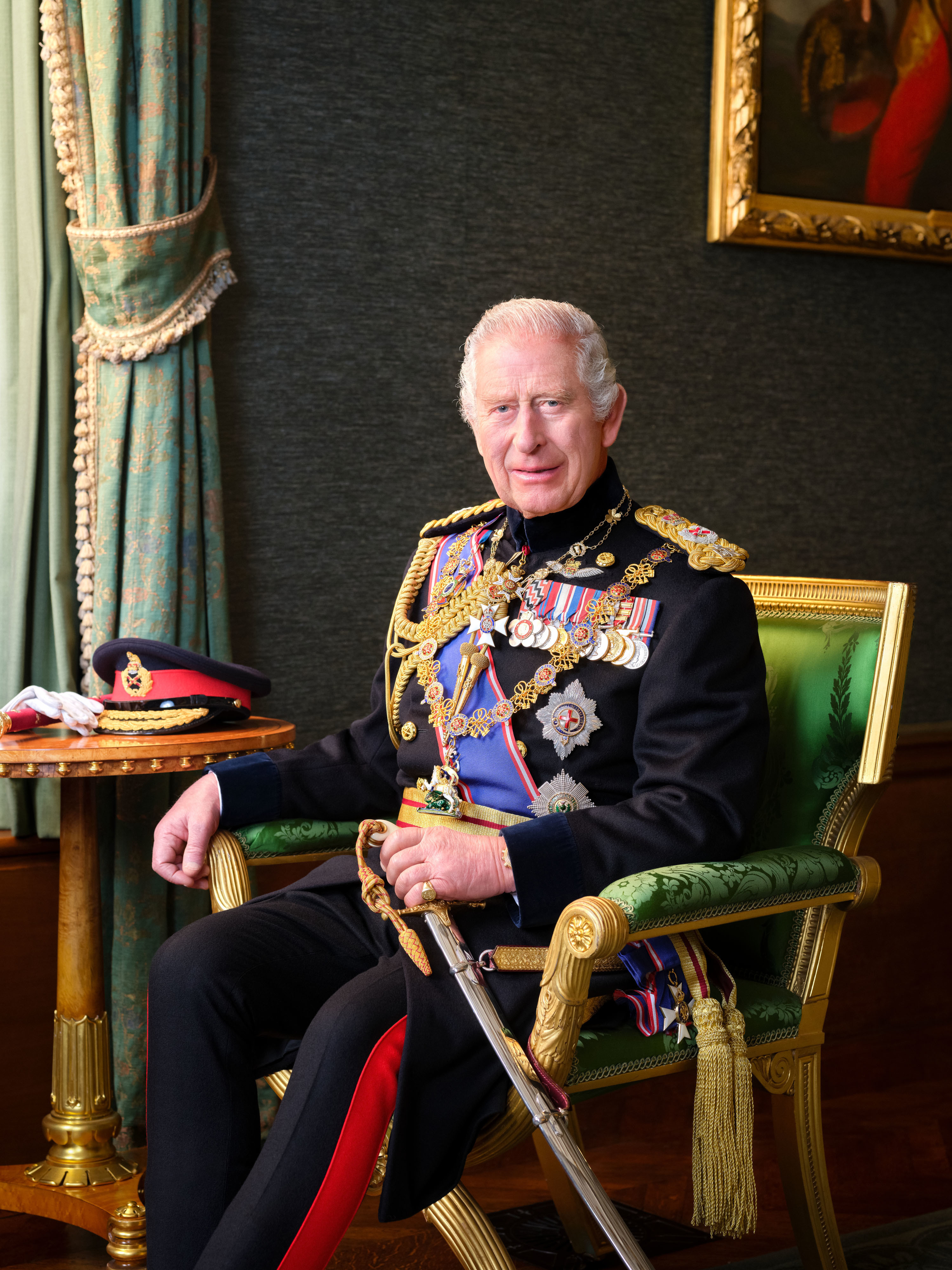 New portrait of King Charles wearing military uniform for Armed Forces Day